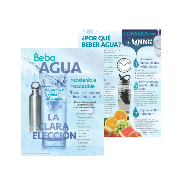 Drink Water Spanish Handouts | Beverage Nutrition | Visualz