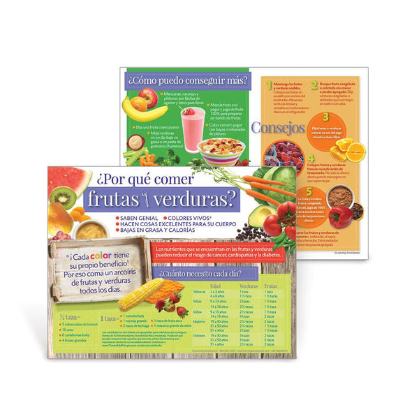 Why Eat Fruits and Veggies? Spanish Handouts | Child Nutrition | Visualz