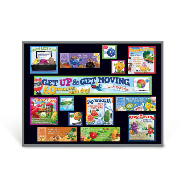 Active Kids MyPlate Bulletin Board Kit | Nutrition Education | Visualz