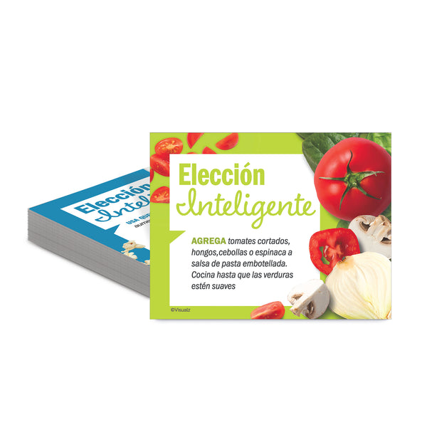 Smart Choice Food Pantry Nutrition Tip Cards (Sp)|Food Shelf Tags| Visualz