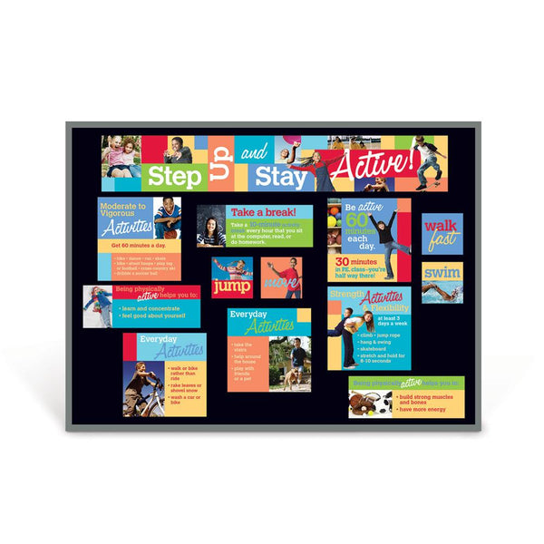 Step Up and Stay Active Bulletin Board Kit - Visualz