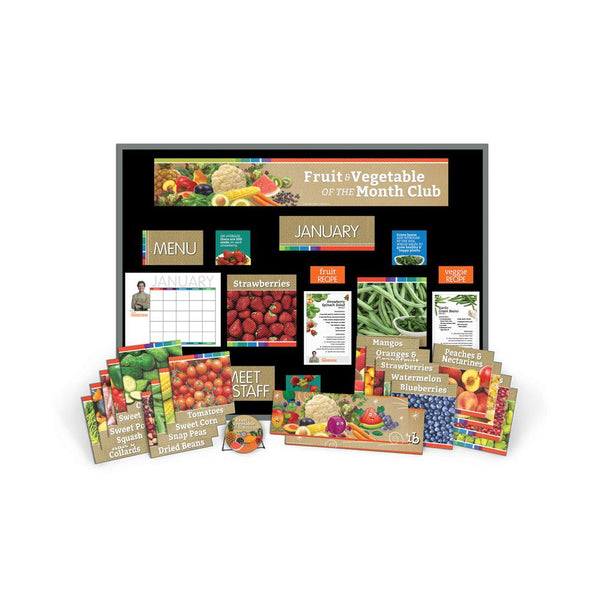 Fruit and Vegetable of the Month Super Bulletin Board Kit - Visualz