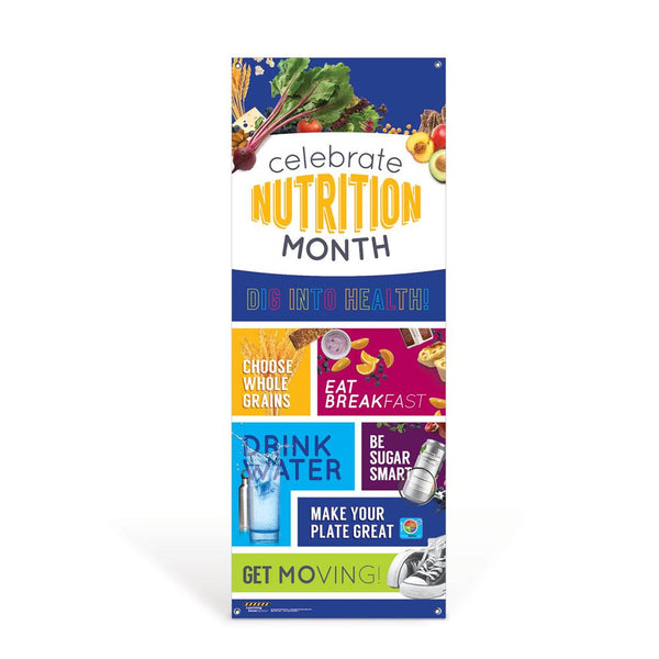 Celebrate Nutrition Month Vinyl Banner | Nutrition Education | Visualz